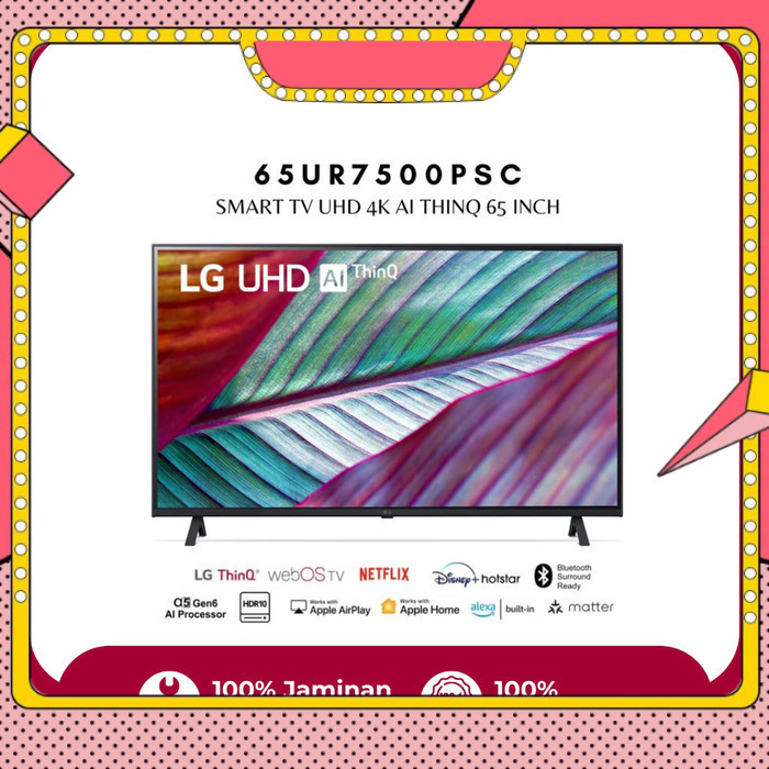 Jual LG SMART TV 65UR7500PSC UHD 4K AI THINQ 65 INCH | Shopee Indonesia