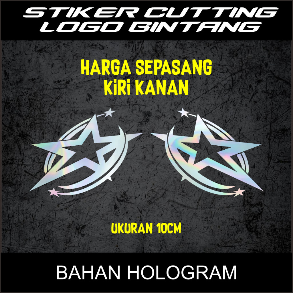 Jual STIKER MOTOR - STIKER CUTTING LOGO BINTANG KEKINIAN - LOGO BINTANG ...