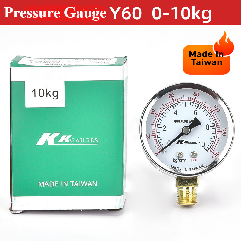 Jual Manometer Dial Pressure Gauge 10 Bar 140 Psi / Alat Ukur Pengukur ...