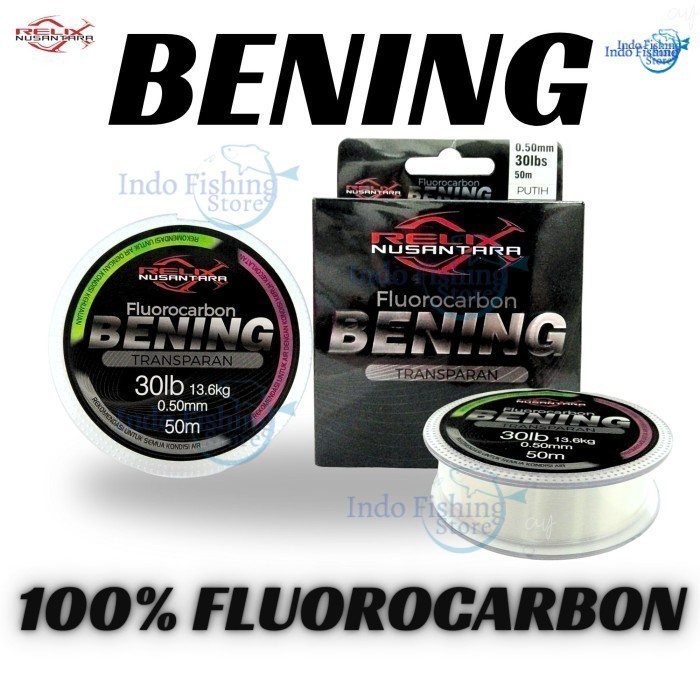 Jual Senar Pancing Leader Fluorocarbon BENING Relix Nusantara 50m Putih - 5lbs | Shopee Indonesia