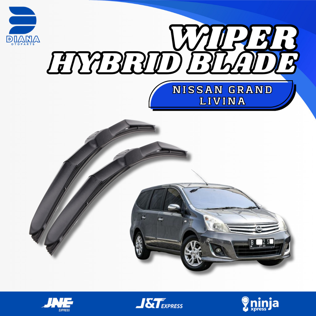 Jual Wiper Mobil Hybrid Blade Nissan Grand Livina Frameless Sepasang 1