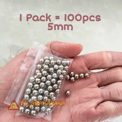 Jual [PACK] Biji Bola Besi 5mm Bearing Isi Bantalan Gotri Steel Balls ...