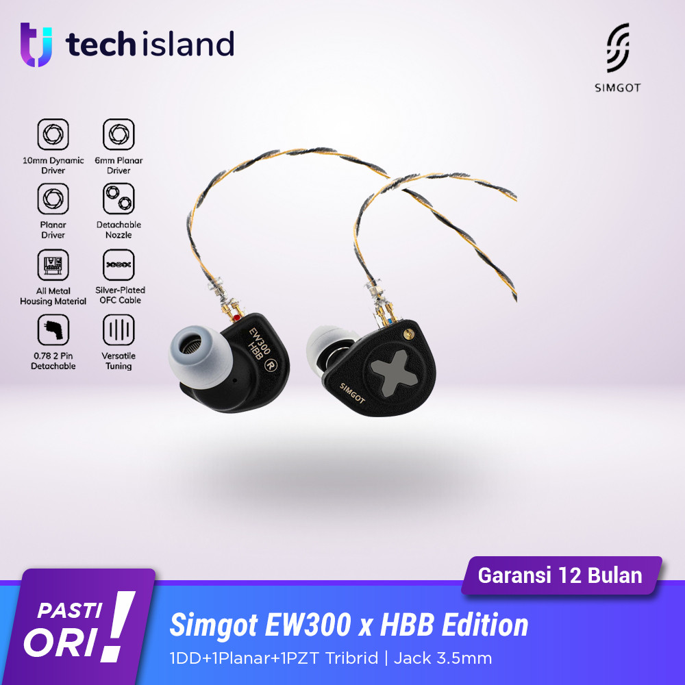 Jual Simgot EW300 1DD+1Planar+1PZT Tribrid Driver In Ear Monitor ...