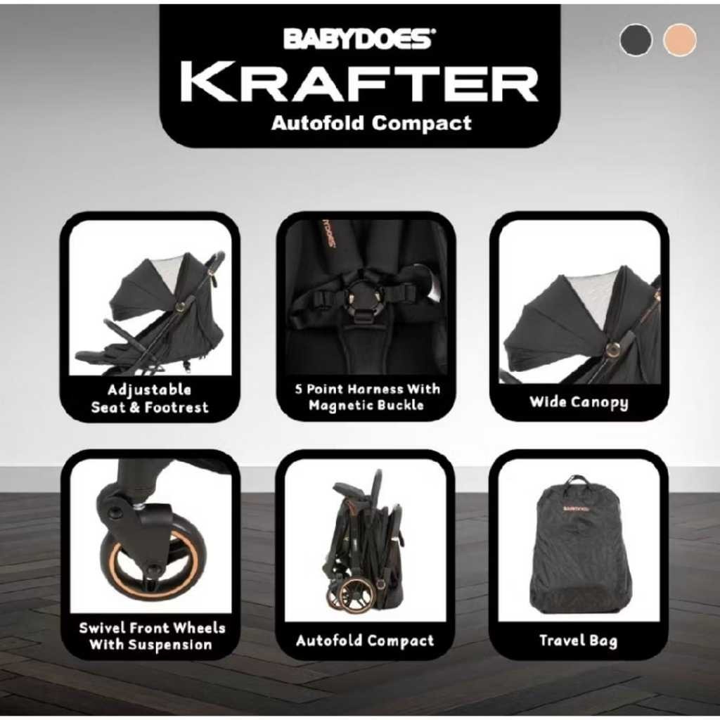 Jual BABY DOES-STROLLER CH-HA2565A SN KRAFTER-BLACK | Shopee Indonesia