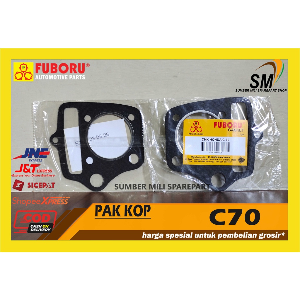 Jual GASKET/ PAKING KOP /HEAD C70 FUBORU | Shopee Indonesia