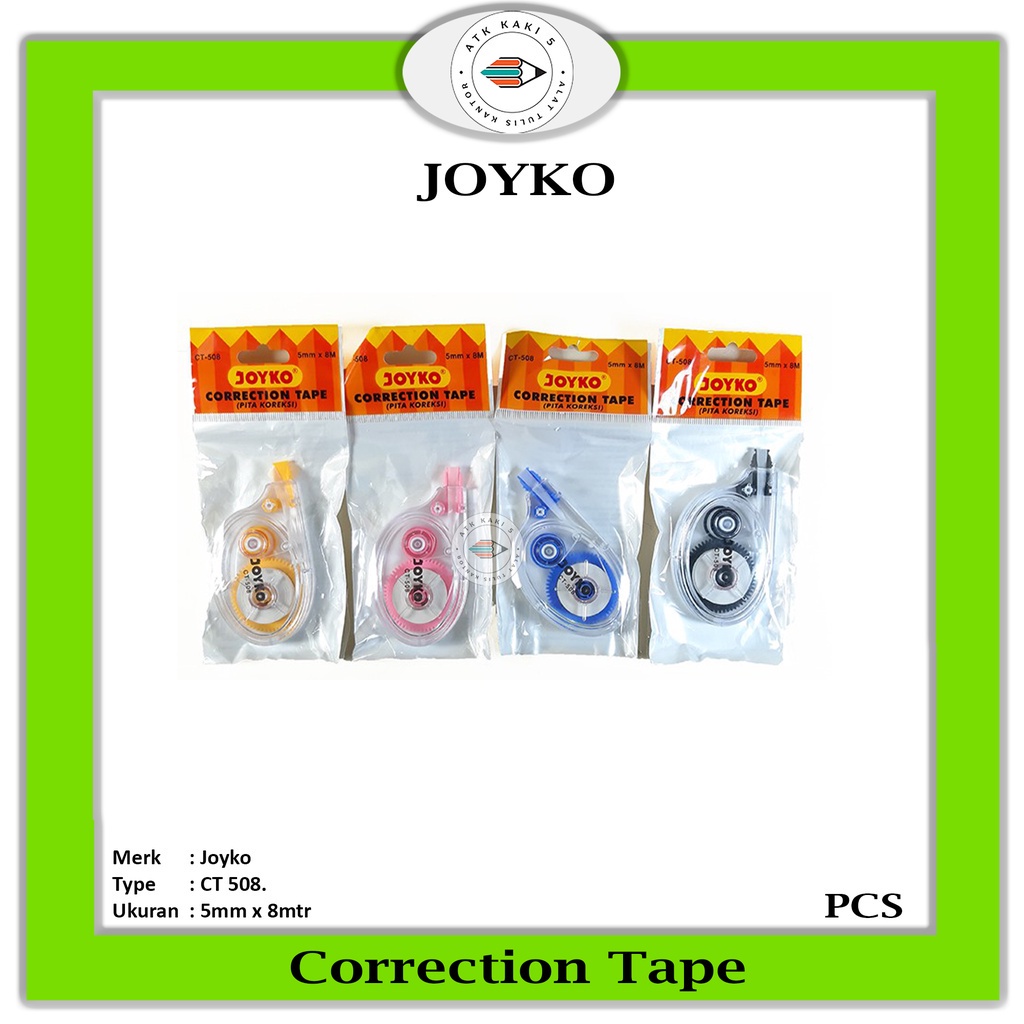 Jual JOYKO - Correction Tape CT-508 5mm X 8mtr - Pcs | Shopee Indonesia