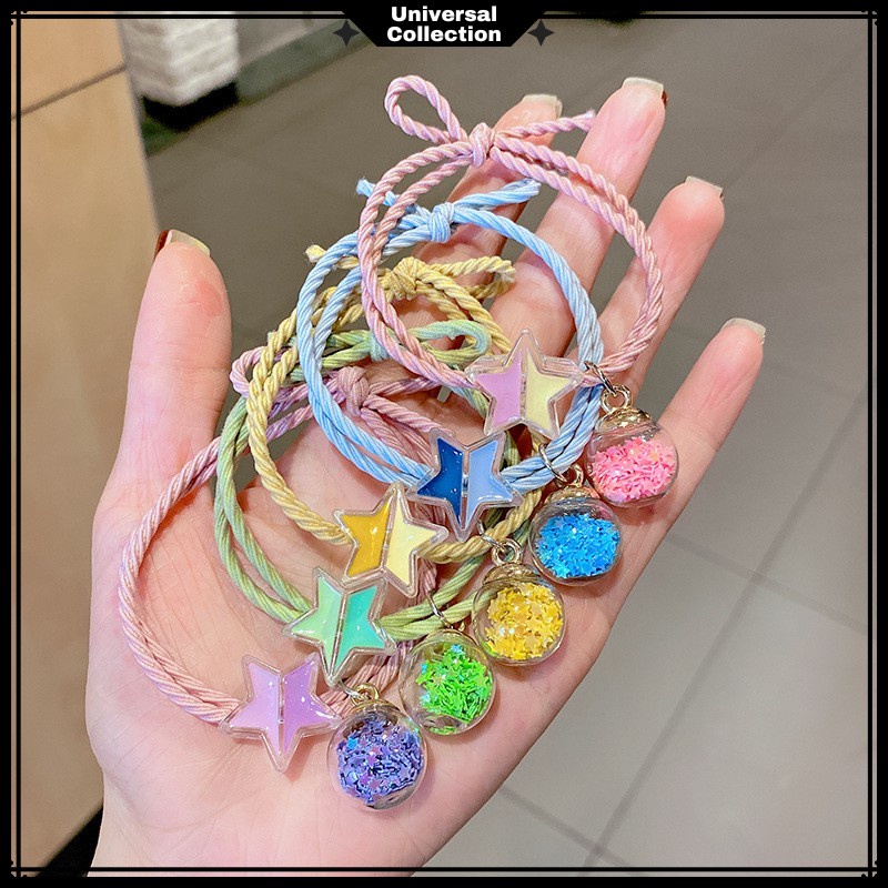 Jual IKATAN RAMBUT KOREA ICON GLITTER BINTANG IMPORT / IKAT RAMBUT ...