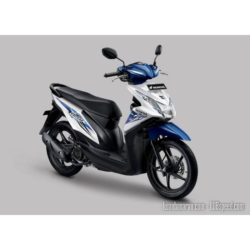 Jual Stiker Striping Motor Beat Fi 2015 Putih Biru Sticker Lis Body ...