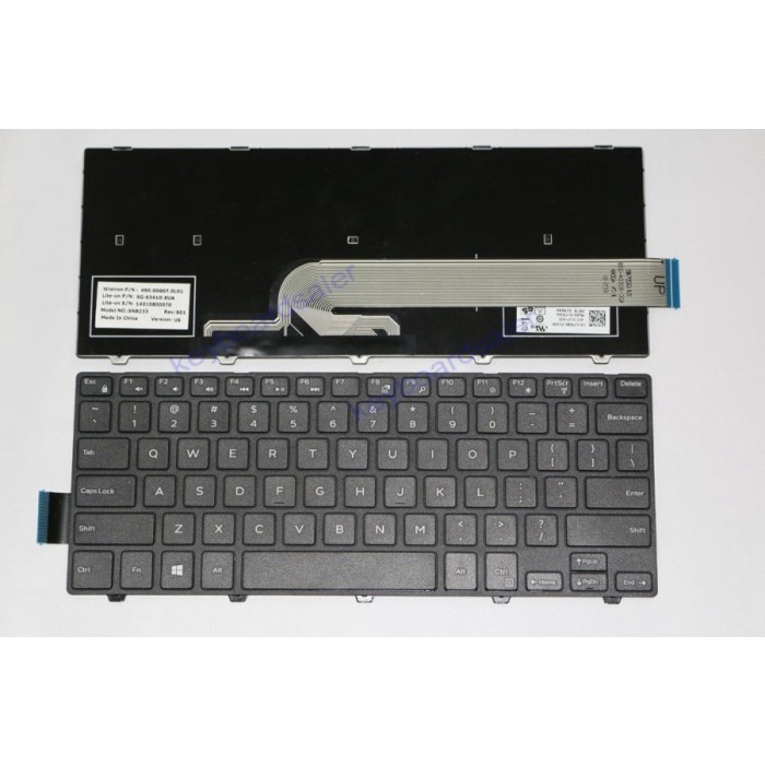 Jual Keyboard Dell Inspiron 14-3000 14-3441 14-3442 14-5442 Black ...