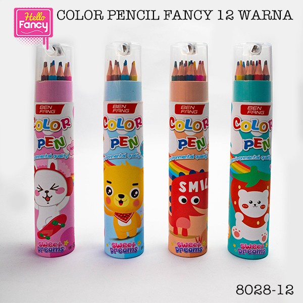 Jual Pensil Warna Squeezy Fancy 1 Set 12 Warna Lengkap dengan Serutan ...
