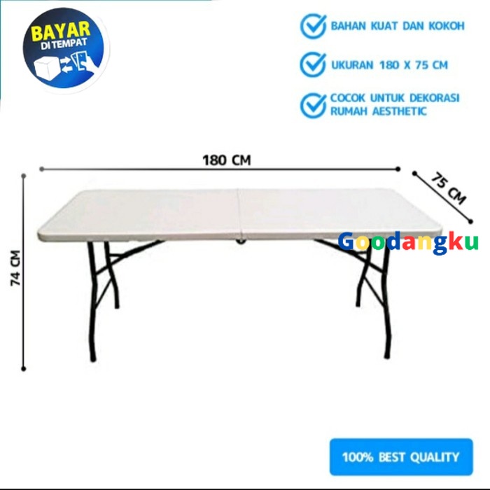 Jual Meja Lipat Untuk Dagang Outdoor/ Meja Lipat Plastik Besar Tinggi ...