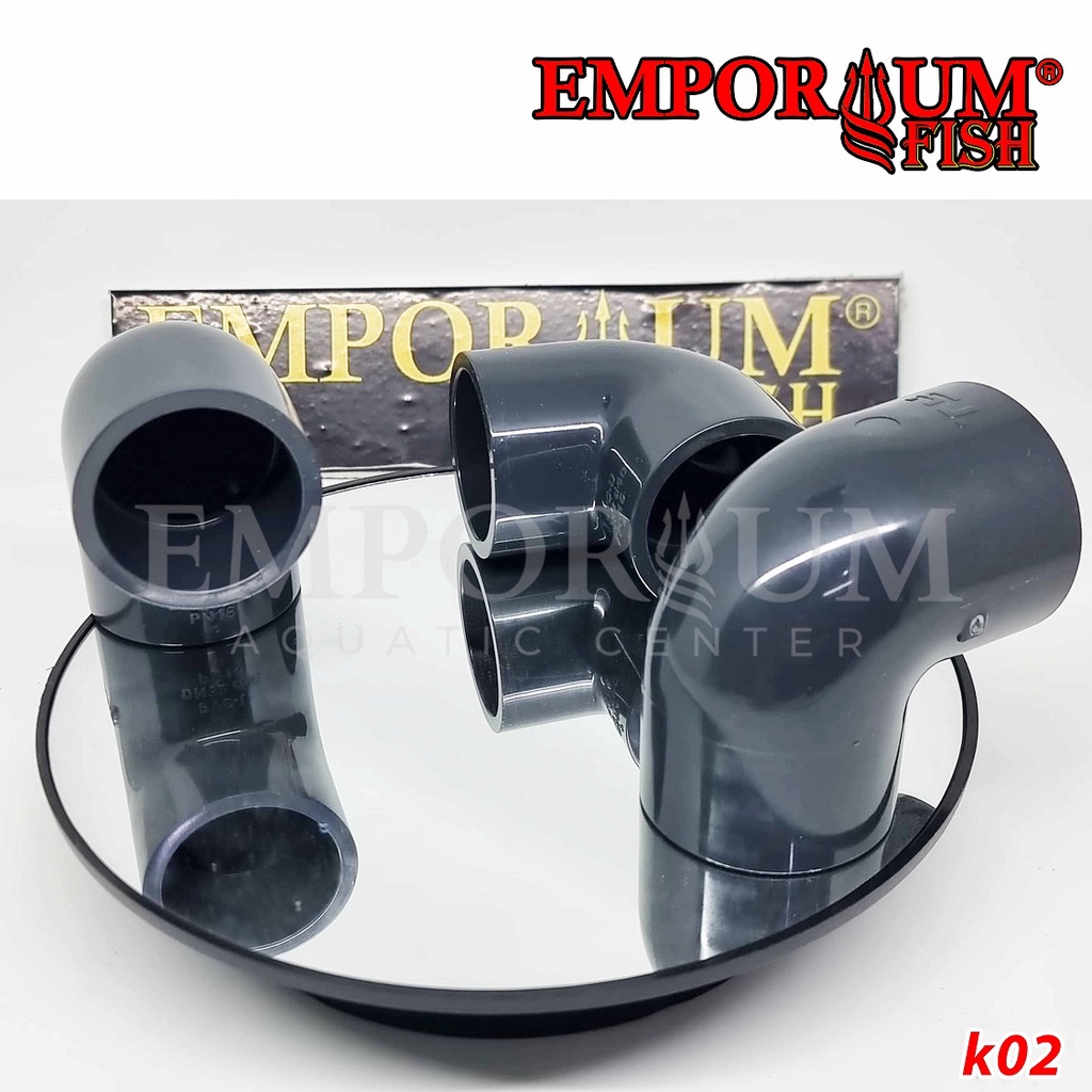 Jual TY 90 degree elbow knee k02 grey 20 mm / keni L 90 derejat | Shopee Indonesia