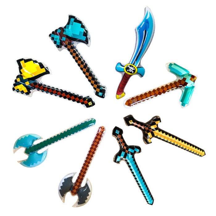 Jual Mainan Balon PVC Inflateable Minecraft BIG SIZE Pedang Kapak Pick ...