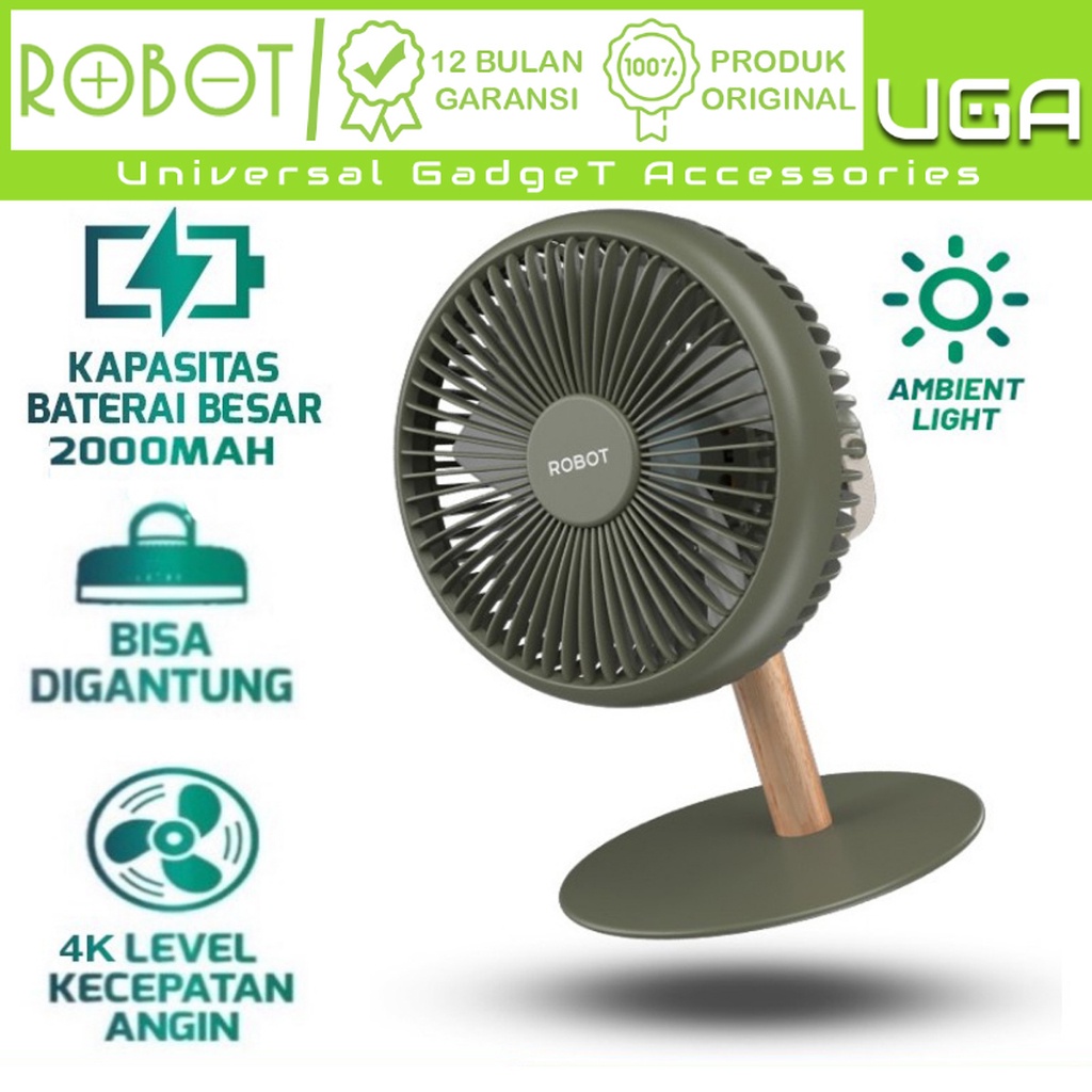Jual Kipas Portable ROBOT RT-BF20 Portable Mini Fan 2in1 Kipas Lampu ...