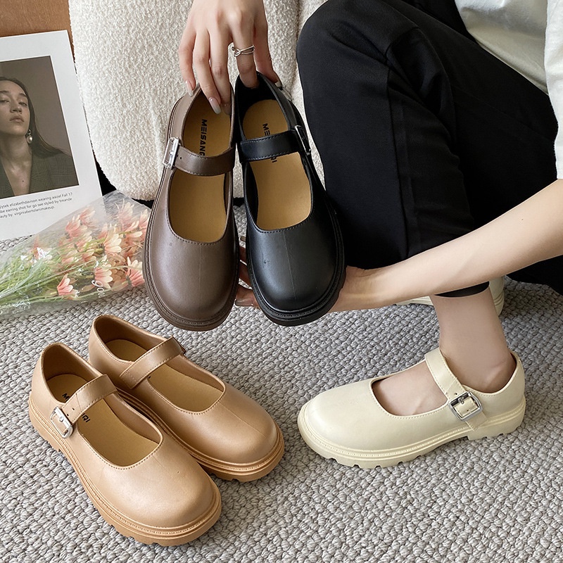 Jual EVR TG1846 Sepatu Docmart Wanita Sepatu Loafers Polos Wanita ...