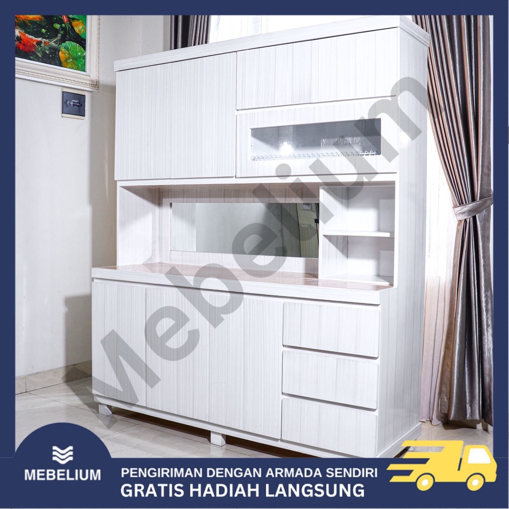 Jual [ORIGINAL] Lemari Dapur 4 Pintu Premium | Lemari Sayur Rak Piring ...