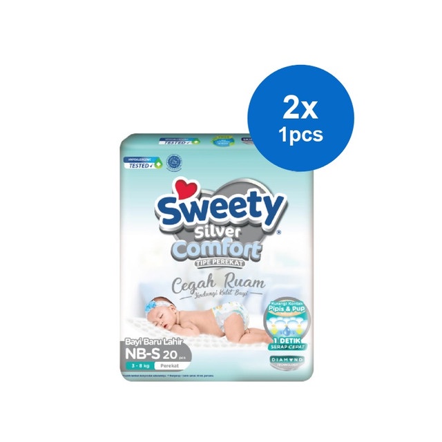 Jual Sweety Silver Comfort NB-S 20s x 2 | Shopee Indonesia