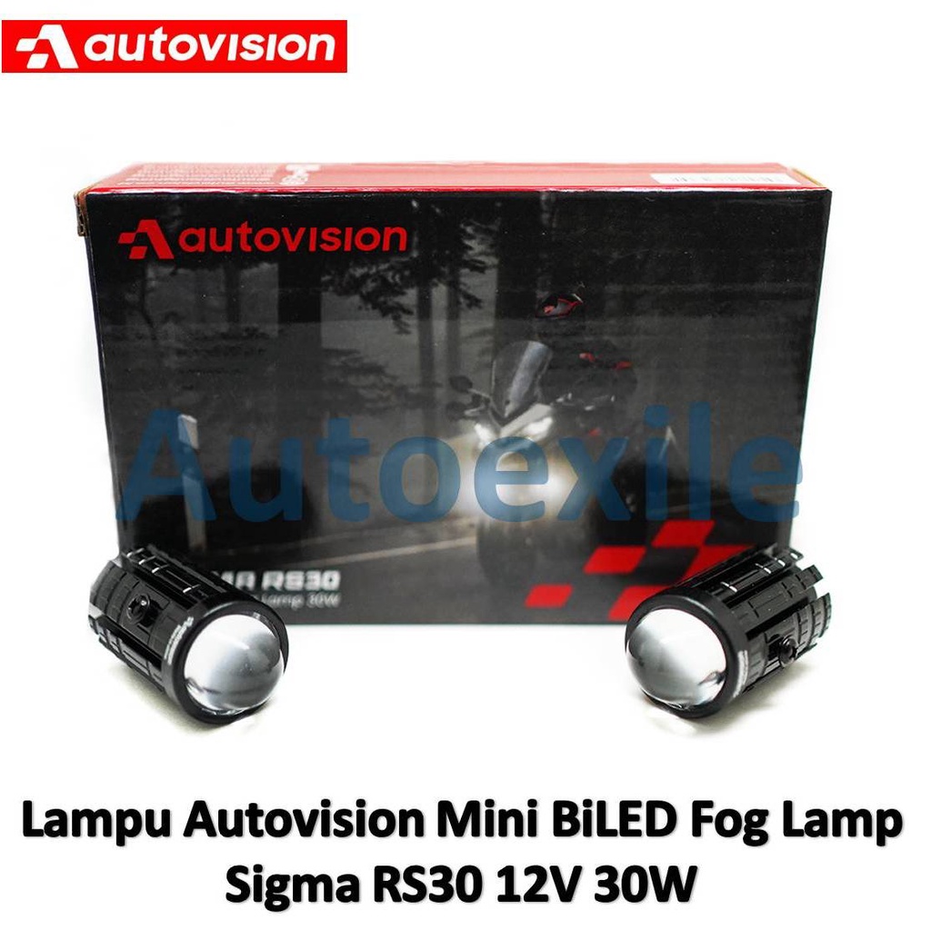 Jual Autovision Mini BiLED Fog Lamp Sigma RS30 Putih 6000K / Kuning 3000K Bi LED Lampu Sorot ...