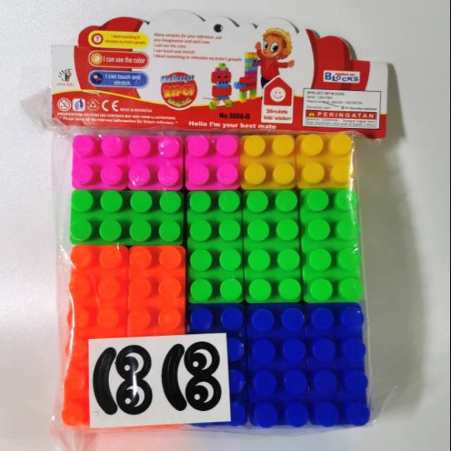 Jual Mainan blok block balok susun 5008-B kotak stacko 5008B kubus ...