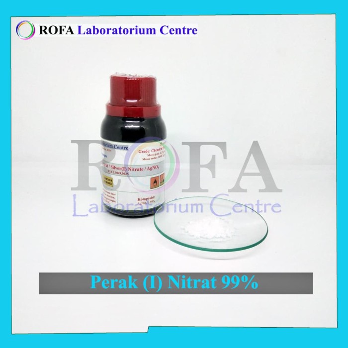 Jual Perak Nitrat / Silver Nitrate / Perak (I) Nitrat / AgNO3 99% ...