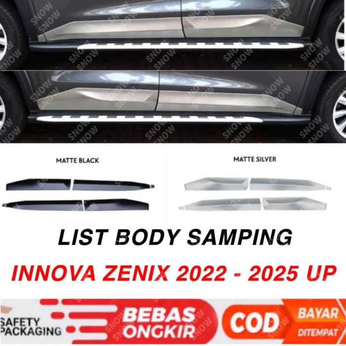 Jual List Body Samping Innova Zenix 2022 2024 2025 UP Hitam Silver ...