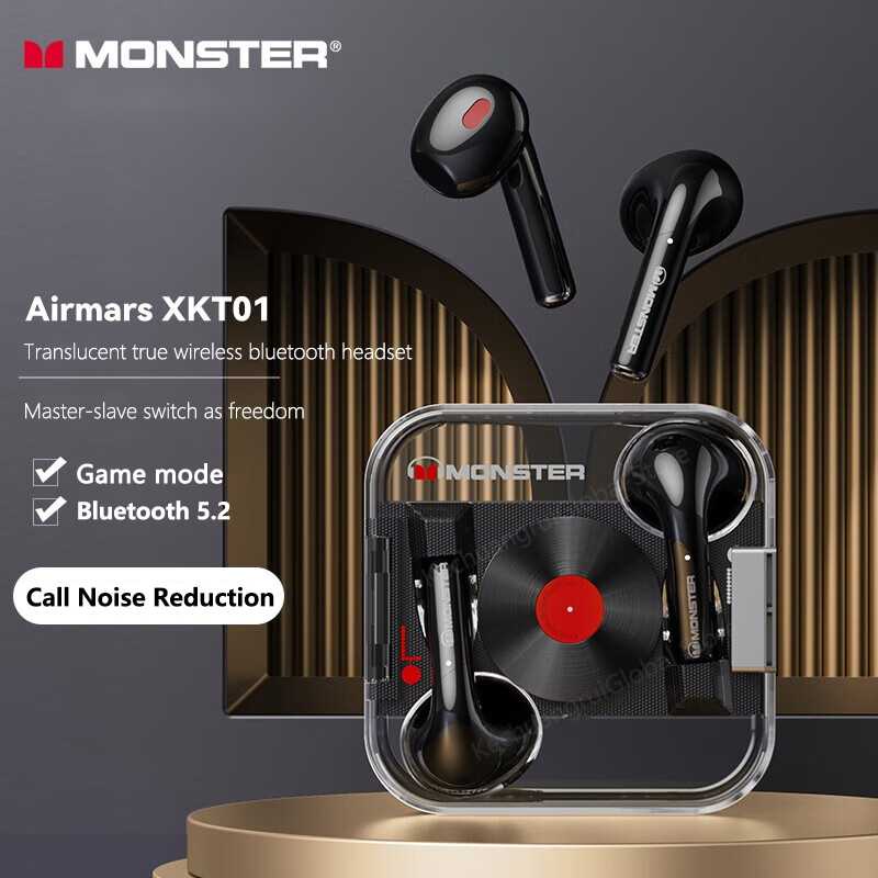 Jual Monster AIRMARS TWS Earphone Gaming Bluetooth 5.2 Dual Audio ...