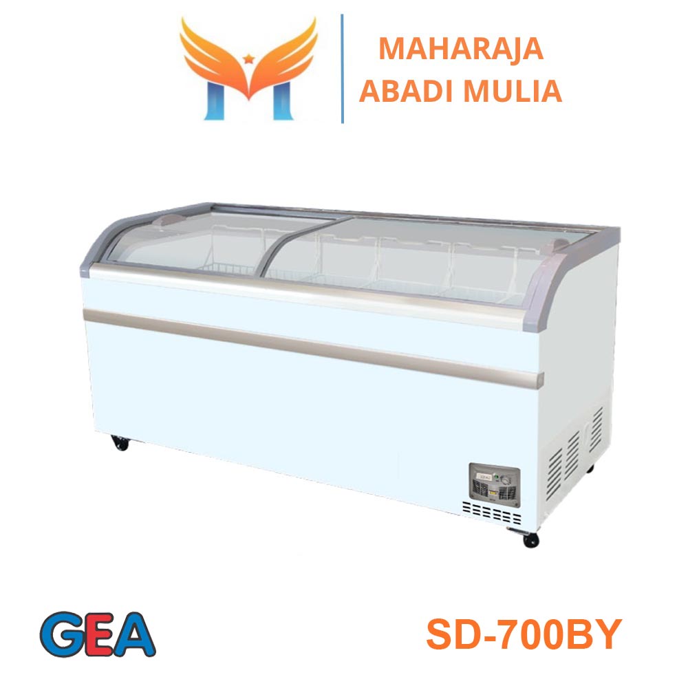Jual Freezer Box Pintu Kaca Geser Gea Sd-700by Sliding Curve Glass ...