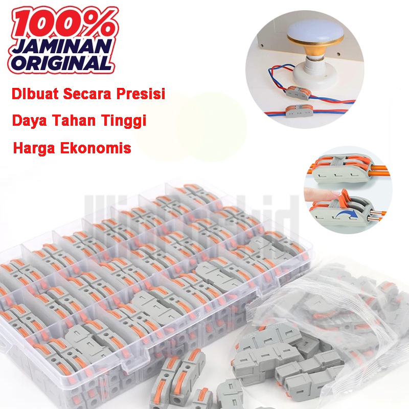 Jual Wago 20PCS -30PCS Terminal Paralel 2 Line Konektor Jalur Kabel ...