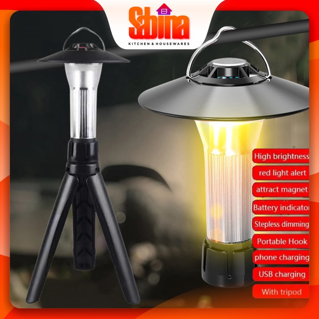 Jual Lampu Camping Lentera LED Outdoor Rechargeable Waterproof with ...