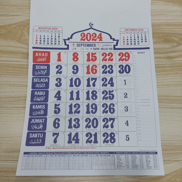 Jual kalender kerja medium arab kubah 2024 | Shopee Indonesia