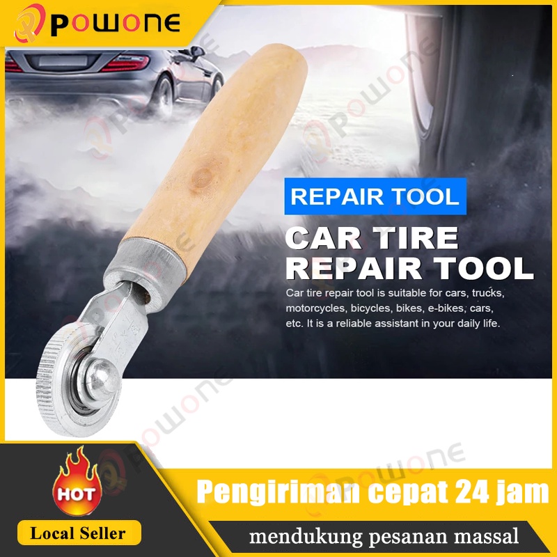 Jual POWONE Auto Patch Roller Wooden Handle Repair Patch Tyre Roller ...