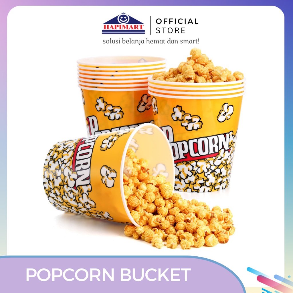 Jual Popcorn Bucket/Tempat Popcorn/Ember Popcorn Unik Plastik Food ...