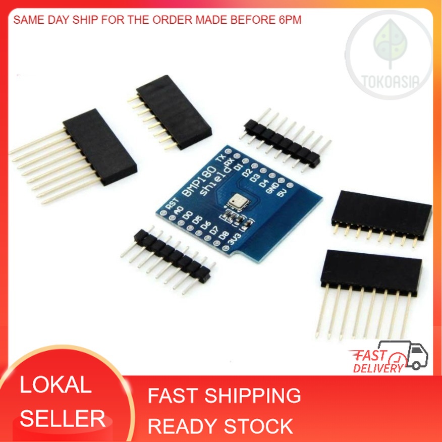 Jual WeMos ESP8266 D1 Mini BMP180 Temperature/Barometric Pressure/Altitude Shield for Arduino ...