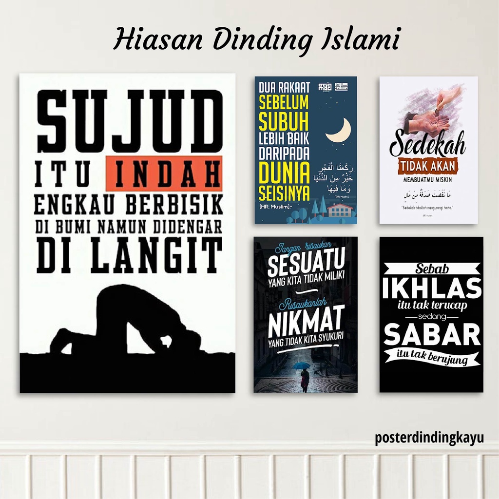 Jual Pajangan Hiasan Dekorasi Dinding Islami Quotes Ibadah Sholat ...