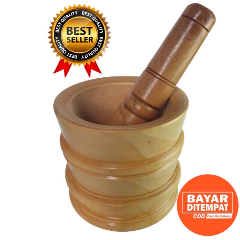 Jual Lumpang Kayu Tumbukan Rempah Tradisional Murah Alat Penumbuk Bumbu ...