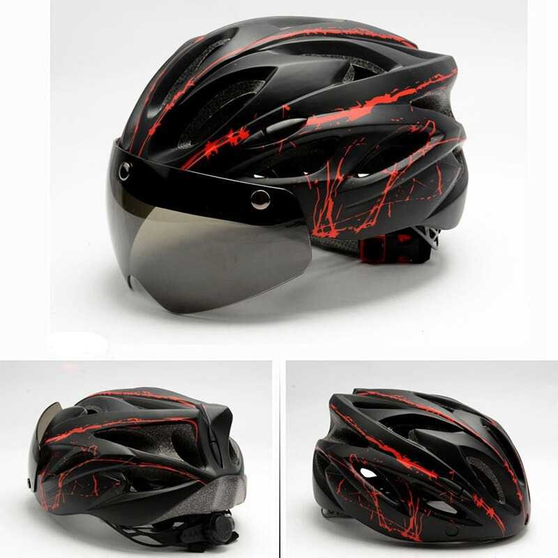 Jual Helm Sepeda Cycling Bike Helmet Visor Removable Lens | Shopee ...