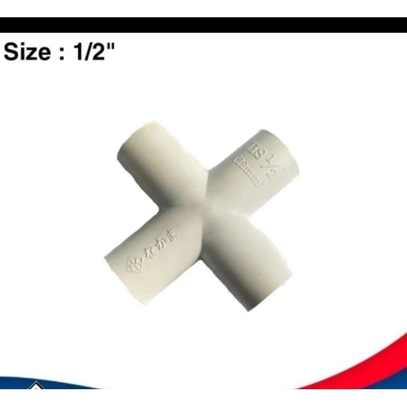 Jual cross tee 1/2" 3/4" inch / tee 4 way 1/2 inch 3/4 inch / tee 4 ...
