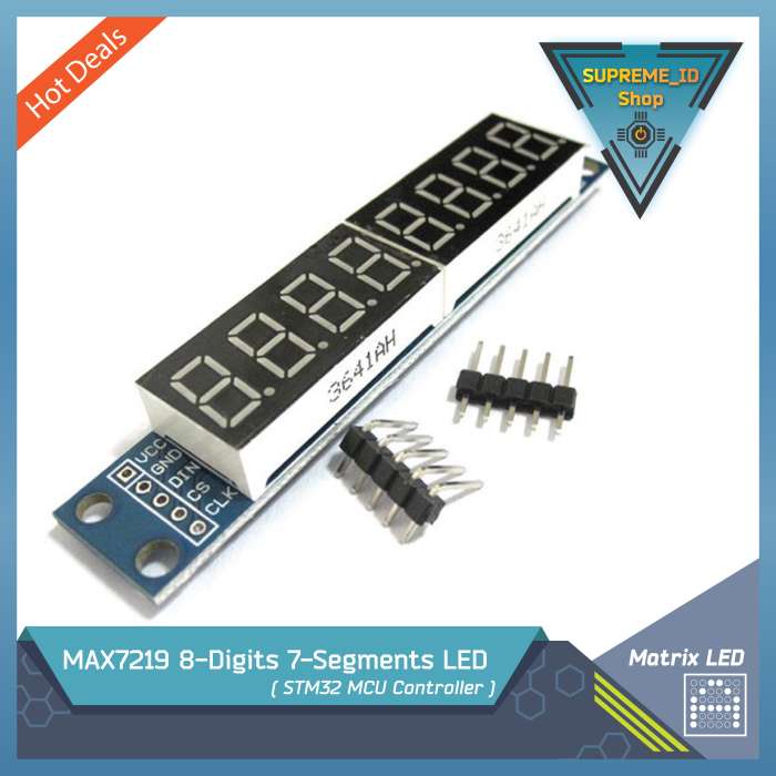 Jual MAX7219 8-Digit 7-Segment LED Tube Display + STM32 MCU Controller -KEI80 | Shopee Indonesia