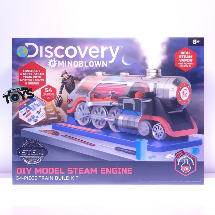 Jual Toys STEM Discovery Mindblown DIY Model Steam Engine 54 Piece ...