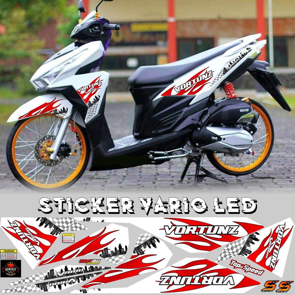 Jual sticker vario led old 125 / 150 motif api nomercy sticker | Shopee ...