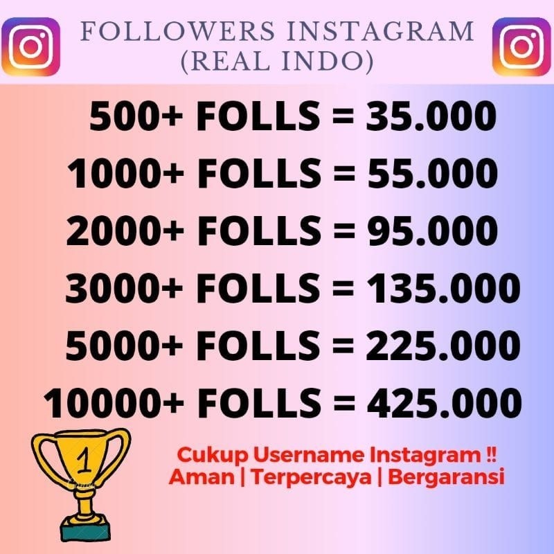 Jual (PROMO) Follower Real Aktif Indonesia Followers Bergaransi ...