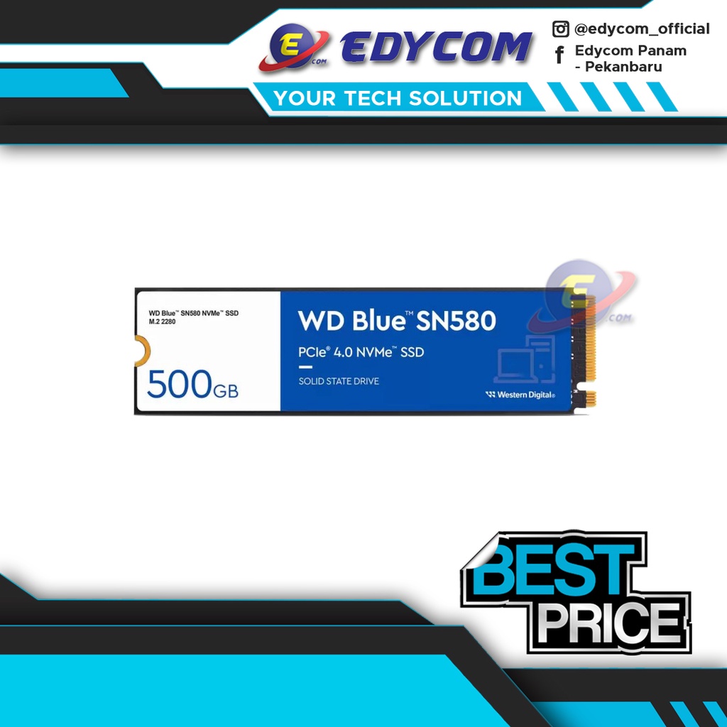Jual WDC Blue SN580 SSD 500GB M.2 NVMe PCIe Gen4x4 | Shopee Indonesia