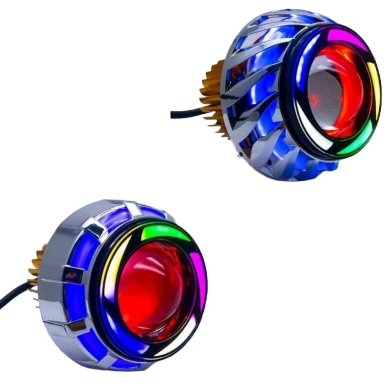 Jual LAMPU LED PROJIE MINI RAINBOW 2.5 INCH UNIVERSAL | Shopee Indonesia