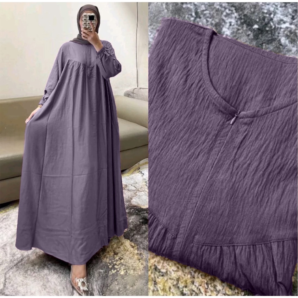 Jual NEW PRODUK!! GAMIS POLOS VIRAL BAHAN CRINKLE AIRFLOW / GAMIS ...