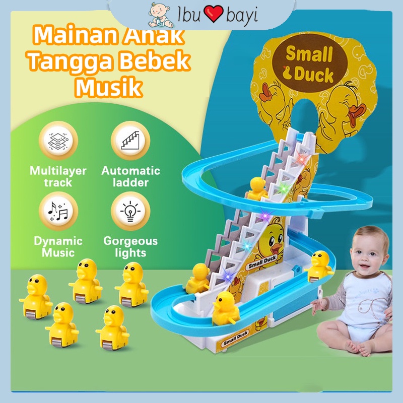 Jual Mainan Anak Tangga Bebek Happy Duck Mainan Anak Musik Track Balap ...