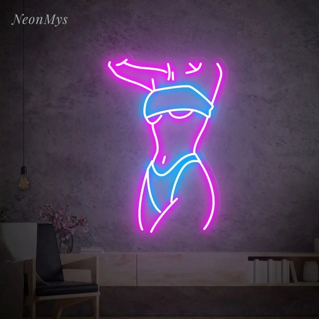 Jual Sexy Woman Body Led Neon Sign Female Figure Lights In Gymnasium