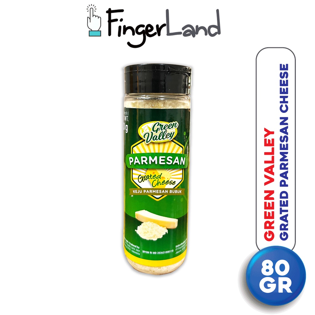 Jual GREEN VALLEY Grated Parmesan Cheese 80 gram Keju Parmesan Parut ...