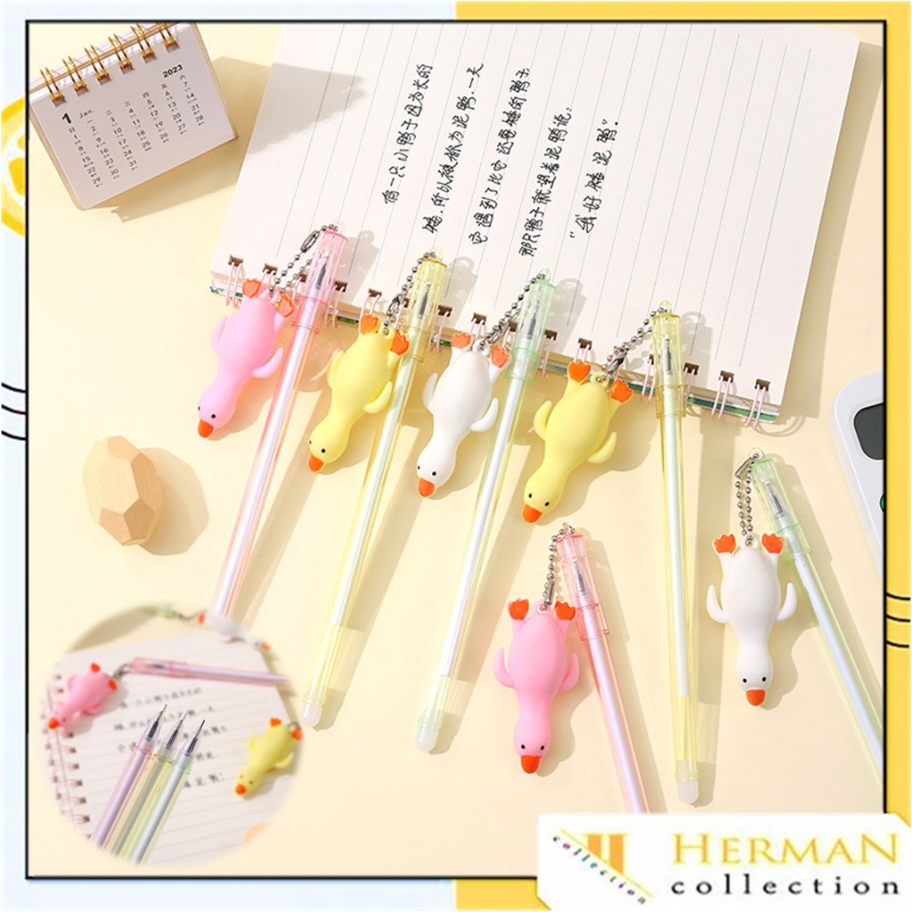 Jual HC Pulpen Lucu Aesthetic Gantungan Bebek Pulpen Gantungan Kartun ...