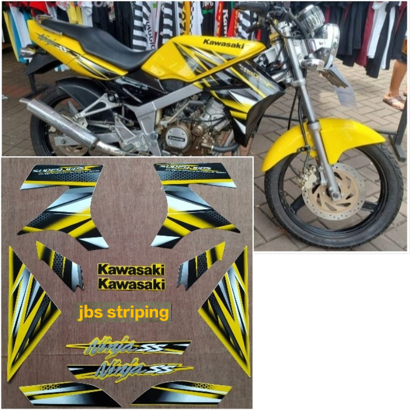 Jual Stiker ninja ss Striping Kawasaki Ninja SS kuning tahun 2013 lis ...