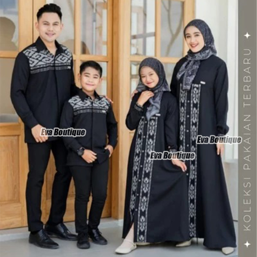 Jual EVAboutique - NARESWARY Set Family Tenun Sarimbit Lebaran Keluarga ...